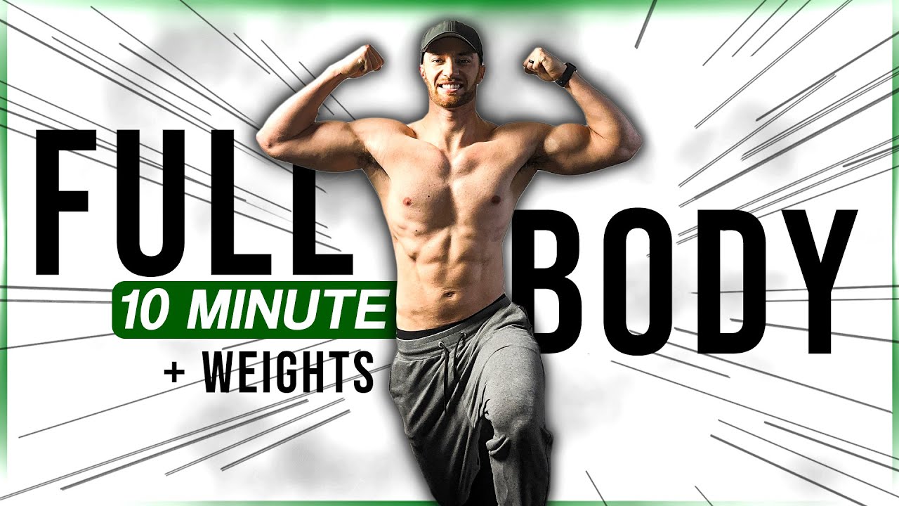 Fast FULL BODY WORKOUT IN 10 MINUTES + Weights - YouTube