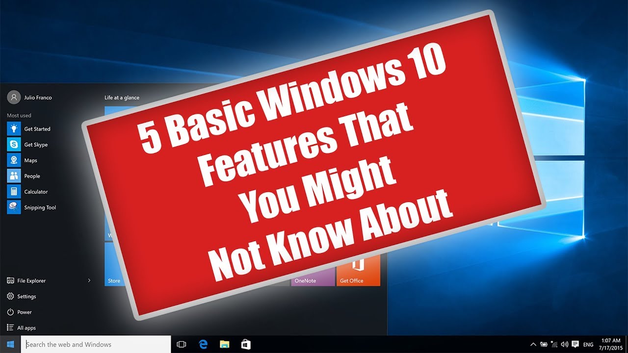5 Basic Windows 10 Features You Might Not Know About! - YouTube