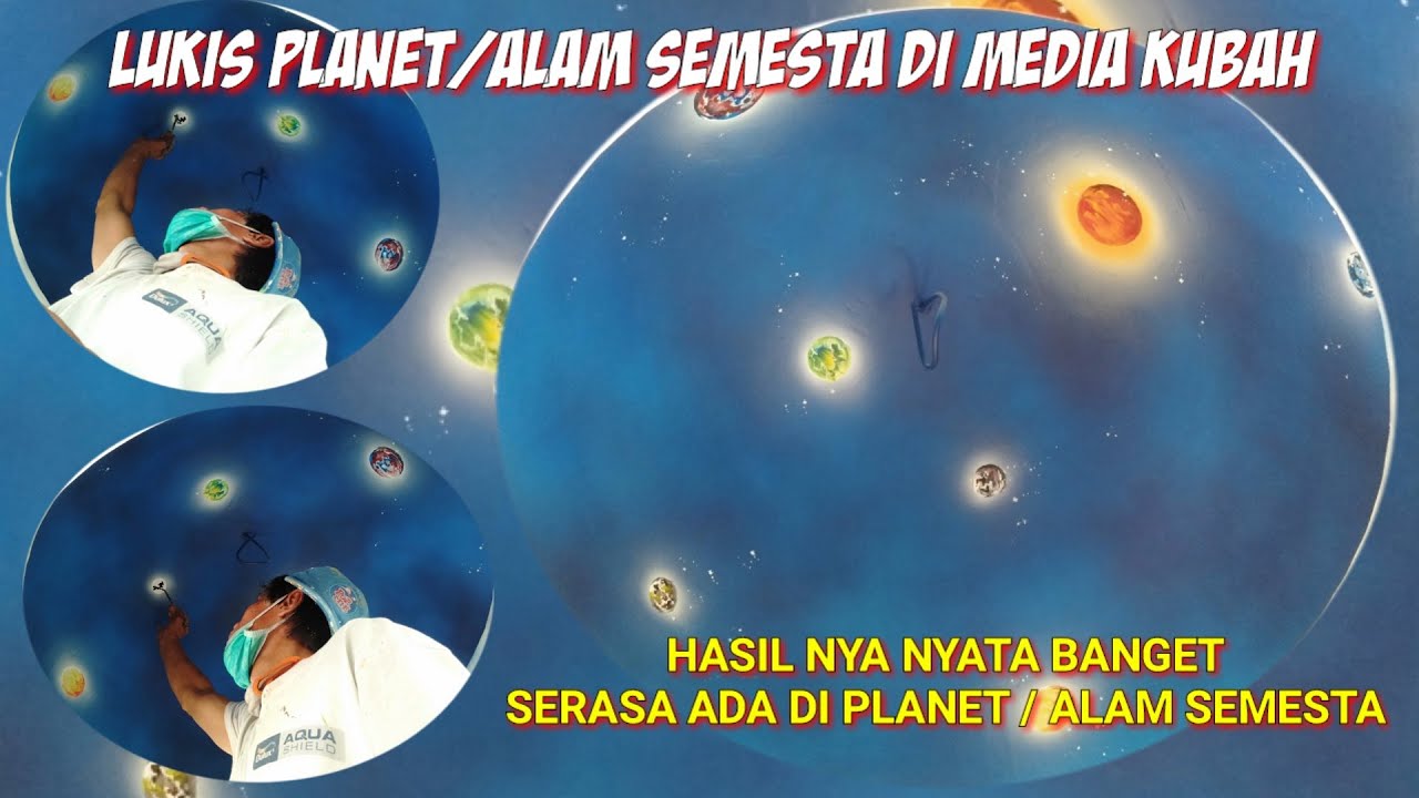 CARA MELUKIS PLANET ATAU GALAXY DI MEDIA PLAPON KUBAH | Kalam Art ...