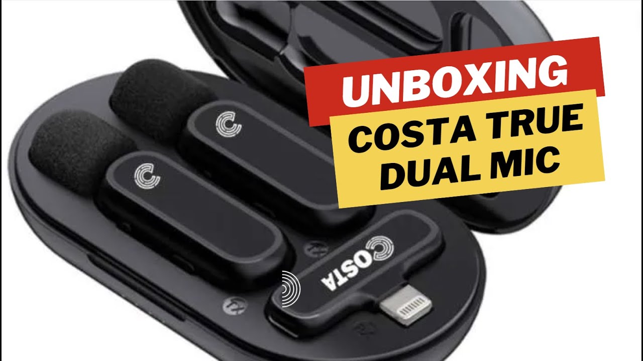 Unboxing Mic Wireless Costa True Dual Mic | Mic Wireless Murah Paling ...