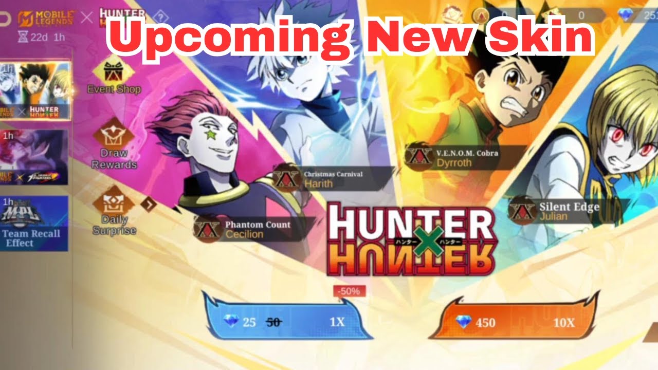 Mlbb Upcoming New Skin And New Event | #DYRROTH GON, HARITH KILLUA ...