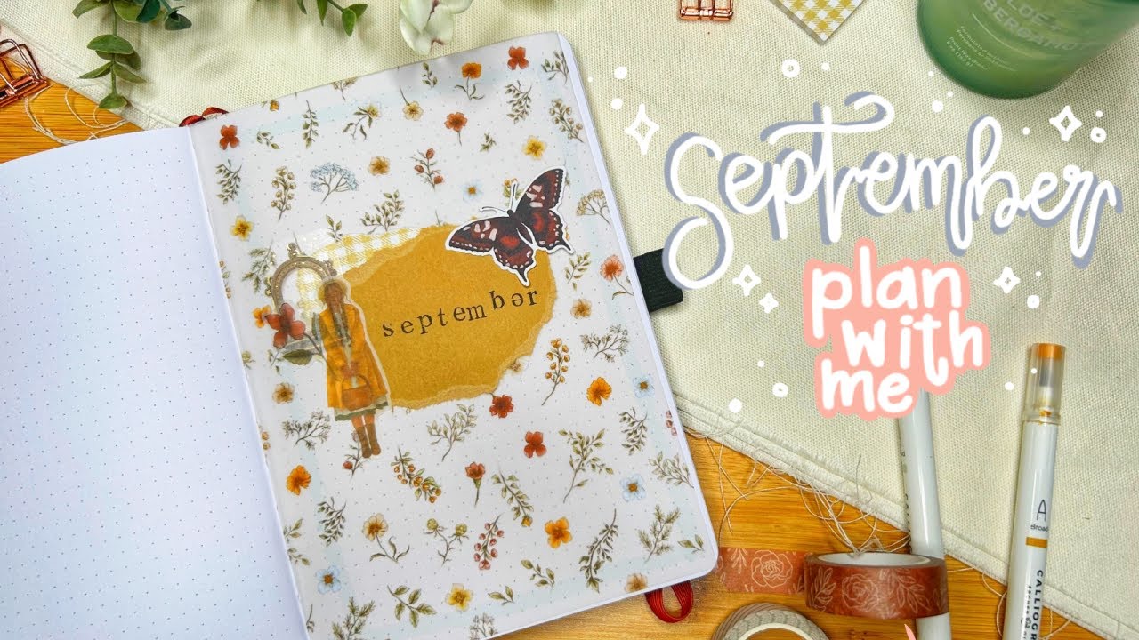 PLAN WITH ME | September Bullet Journal Spread 2023 | Field Notes Theme ...