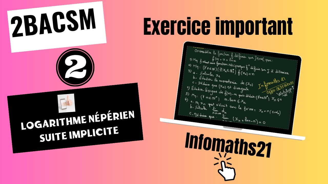 Fonction logarithme Népérien et suite implicite - YouTube