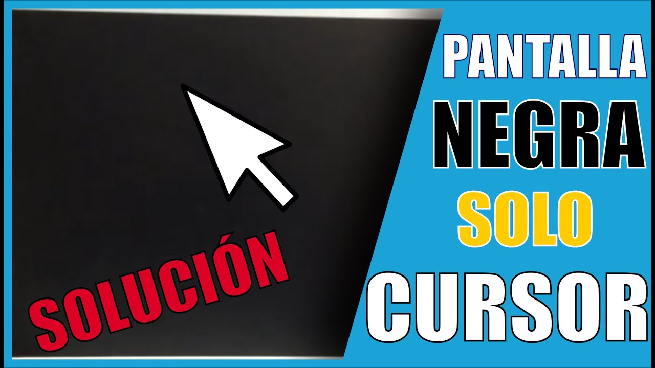 SOLUCION a PANTALLA NEGRA SOLO se ve el CURSOR | PC LENOVO - YouTube