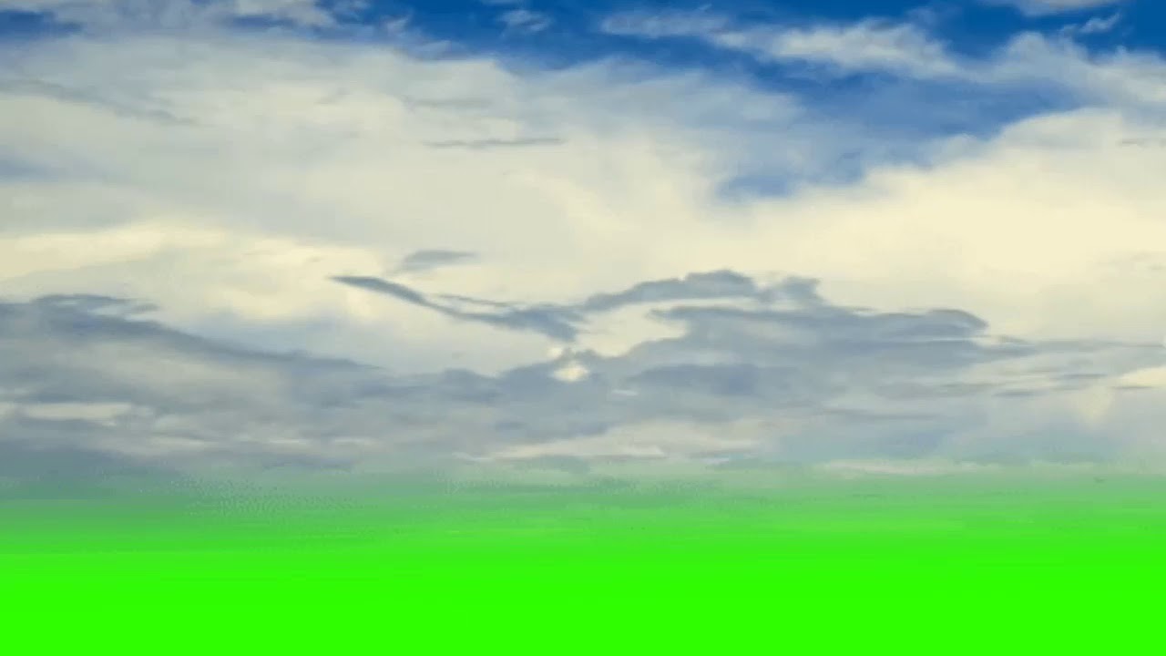 HD Green screen: Langit biru dan awan bergerak - YouTube