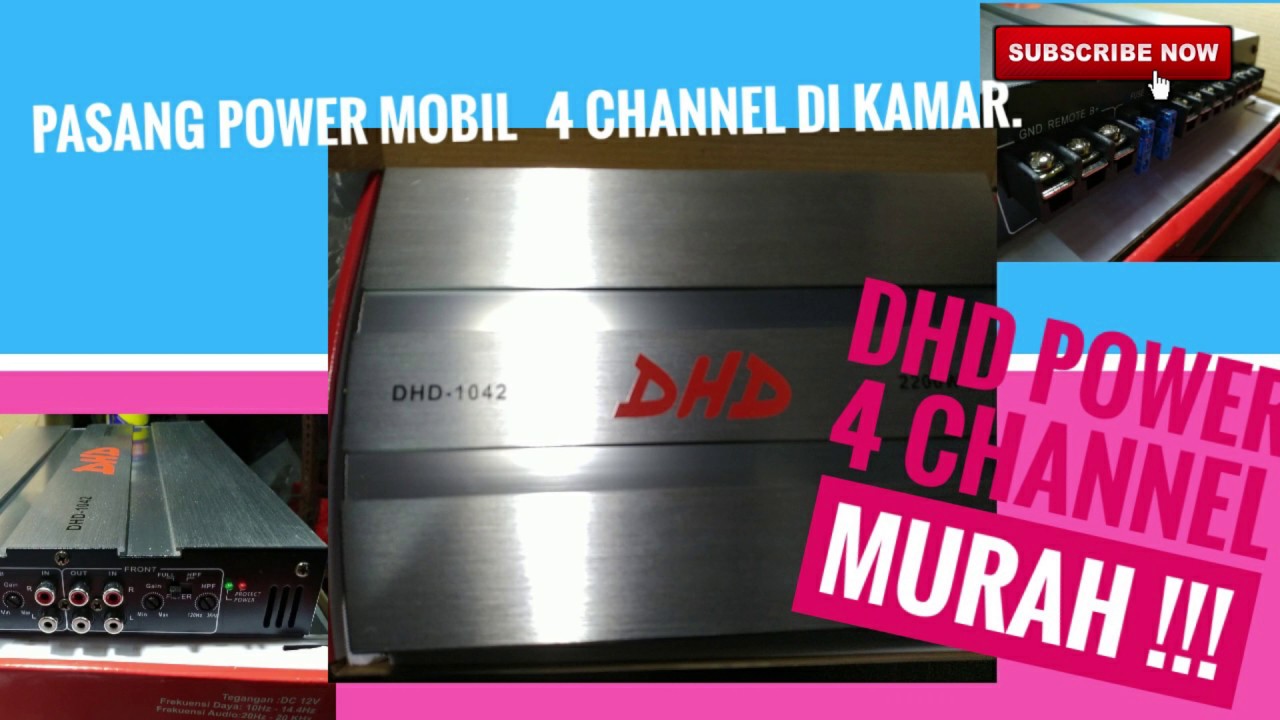 UNBOXING | REVIEW | PEMASANGAN POWER 4 CHANNEL MOBIL DI RUMAH - YouTube