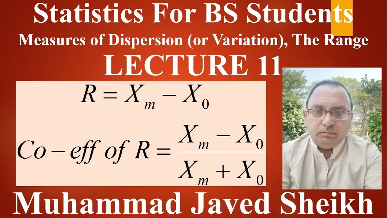 Lecture 11 | Basic Statistics for BS Students | Measures of Dispersion ...