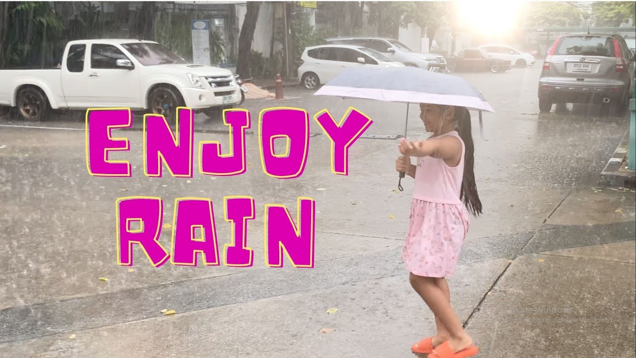 Enjoy rain | fun time in rain | abby activities | playing in rain ...