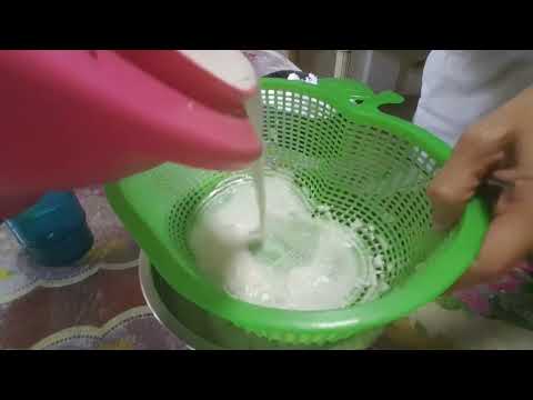 How to extract tuno sa lubi | coconut milk from a freshly grated coconut | Janice Gabica