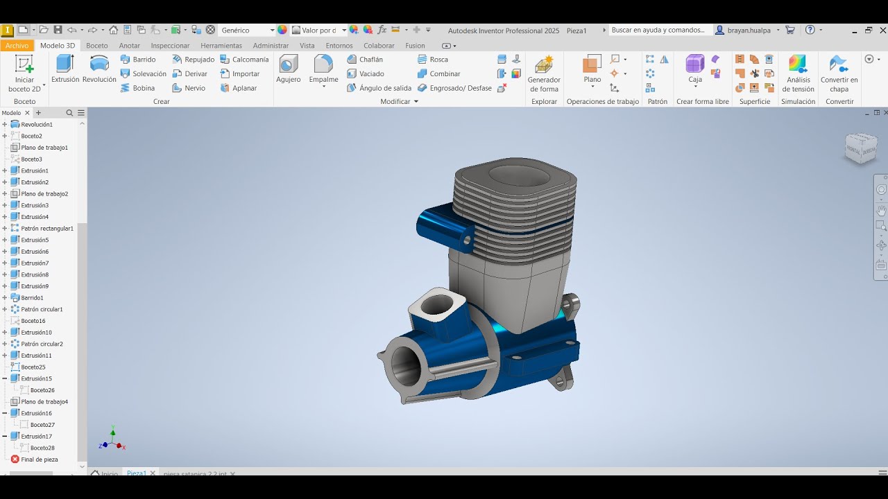 Pieza Endemoniada #2 en Autodesk inventor| Tutorial Paso a Paso - YouTube