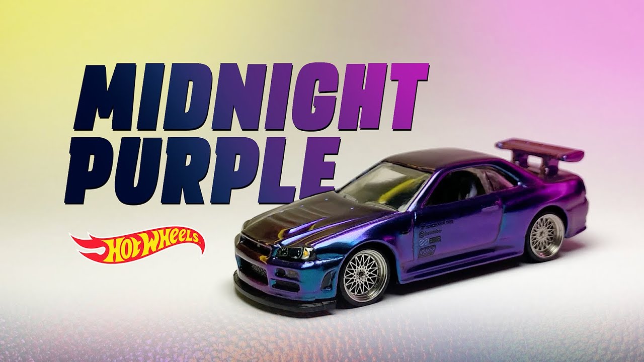 How to make REALISTIC Midnight Purple Skyline R34 Hot Wheels - YouTube