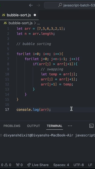 Top JavaScript Interview Q&A | Bubble Sorting #shorts #javascript #interview #youtubeshorts ...