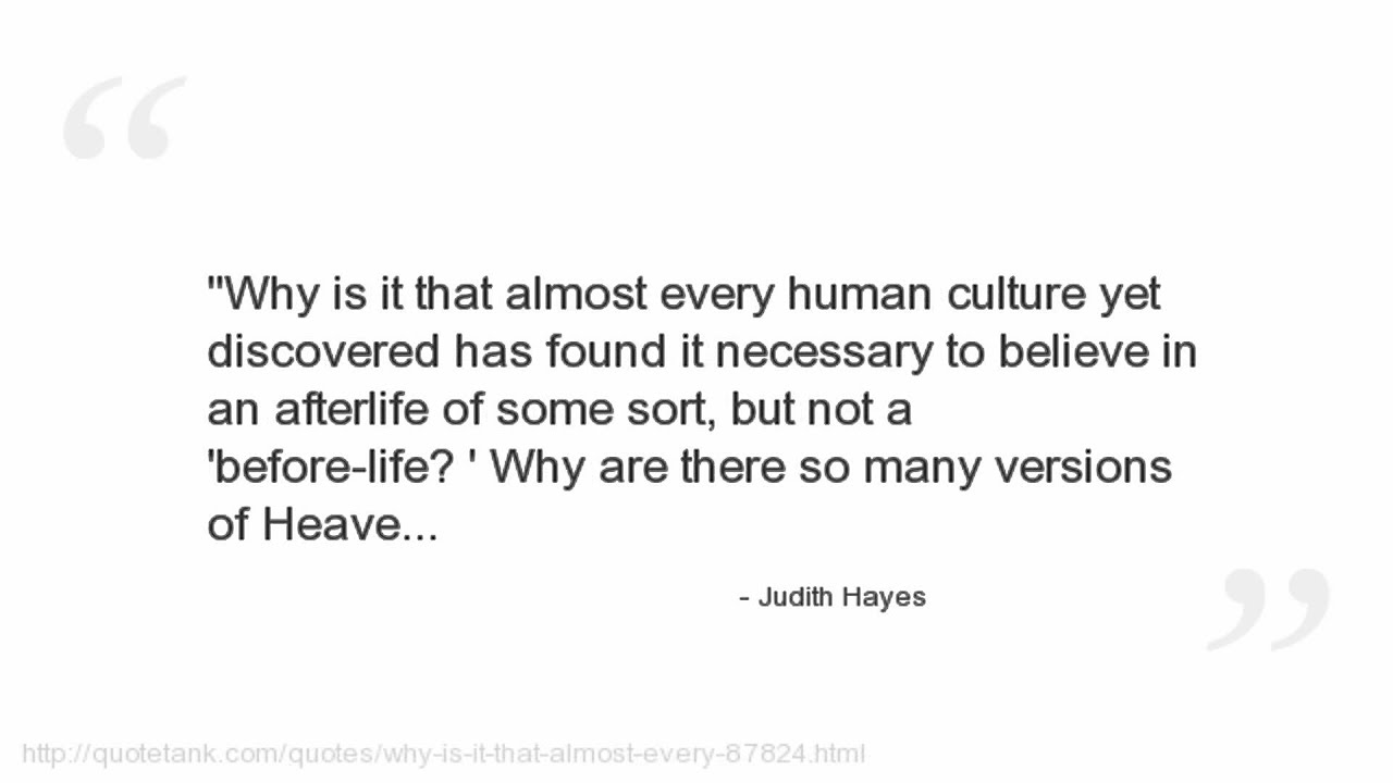 Judith Hayes Quotes - YouTube