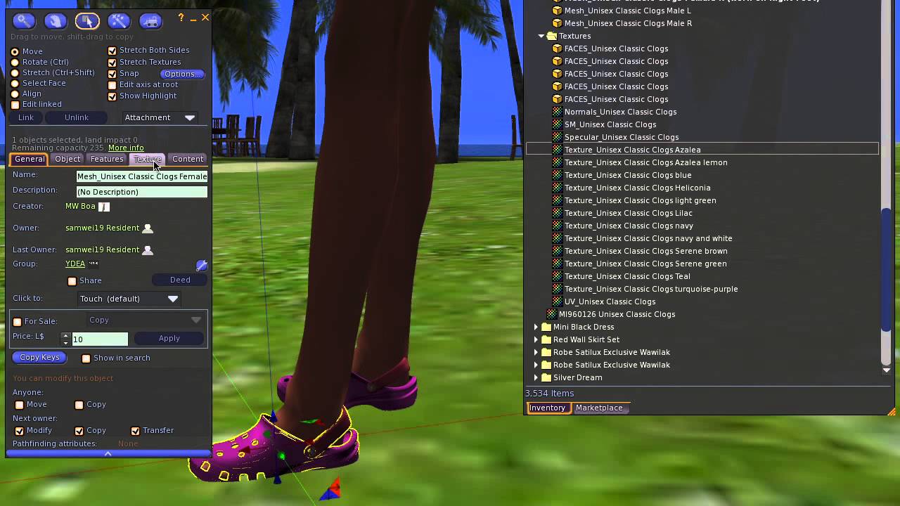 How to change texture and color of mesh objects and their faces - YouTube