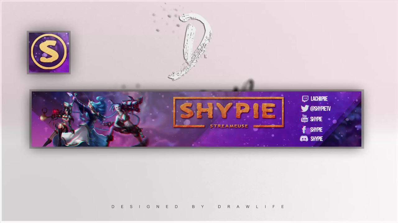 Bannière et logo pour la streameuse "Shypie" - YouTube