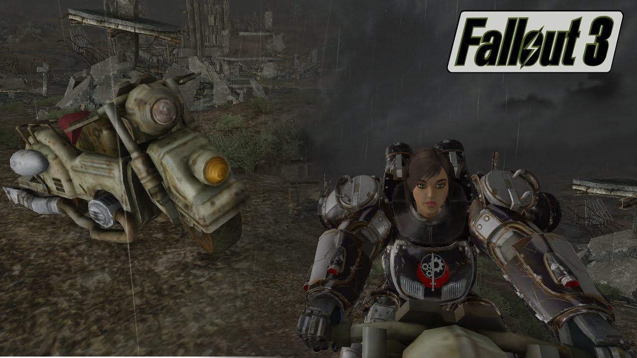 Fallout 3 - J3X Drivable Motorcycle - YouTube