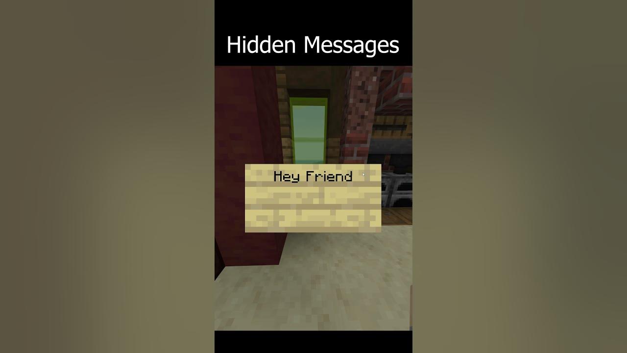 Minecraft Hidden Messages #minecraft #minecrafttricks - YouTube