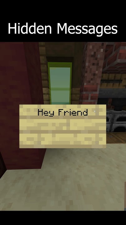 Minecraft Hidden Messages #minecraft #minecrafttricks - YouTube