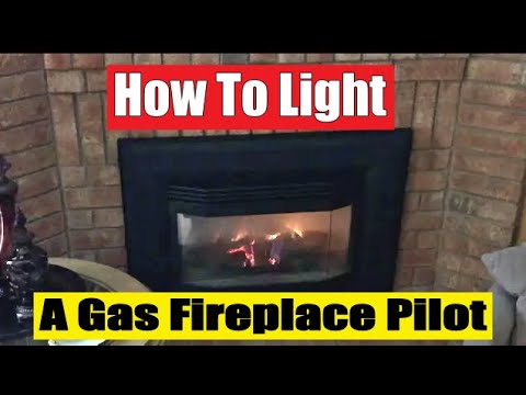 How To Light A Gas Fireplace Pilot - YouTube