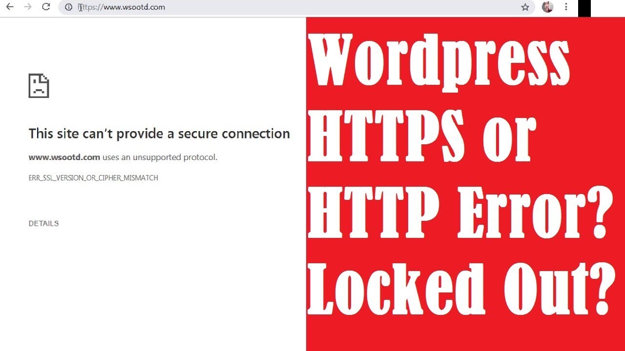 Wordpress HTTPS Security Error - How to Switch to HTTP With CPANEL PHPMYADMIN - YouTube