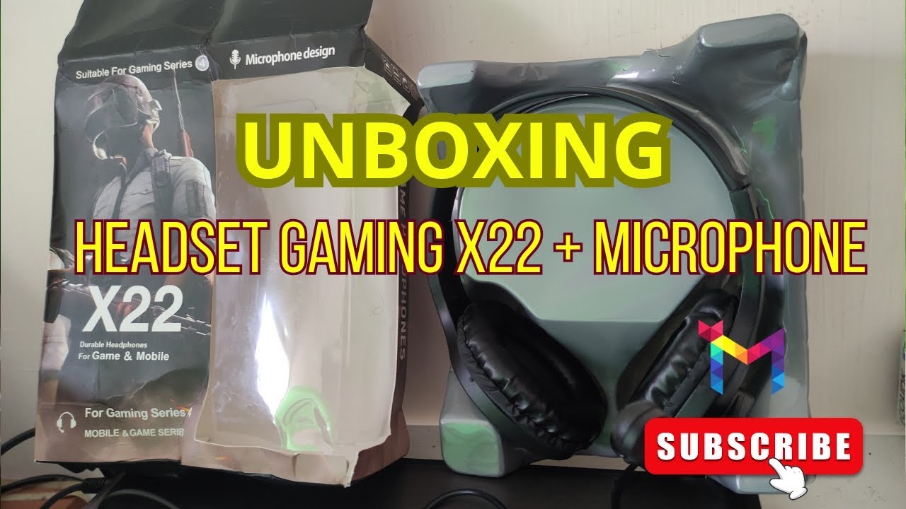 UNBOXING HEADSET GAMING X22 + MICROPHONE - YouTube