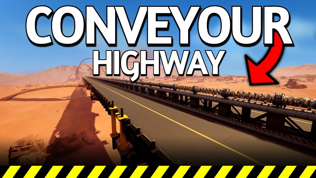 my PERFECT CONVEYOUR HIGHWAY! - Satisfactory Update 1.1 LIVE - YouTube