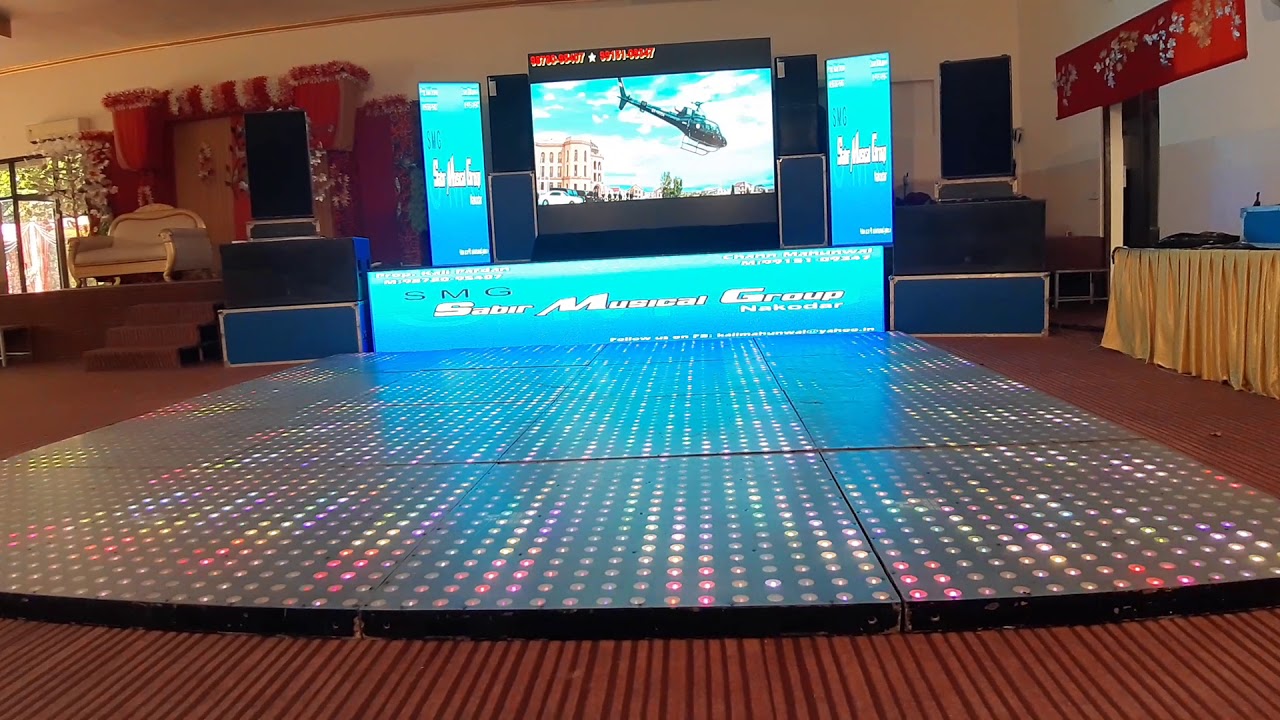 DJ setup & led wall. dancing floor - YouTube