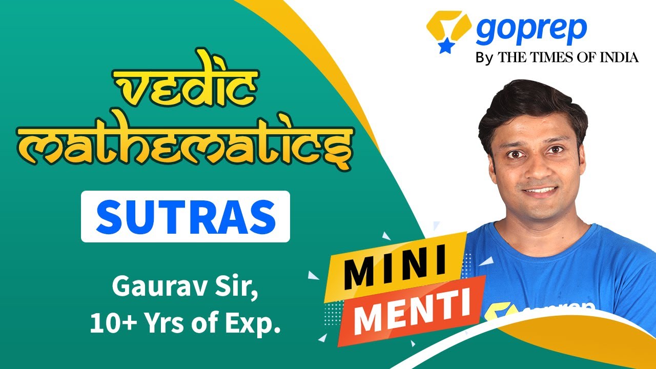 Vedic Mathematics Sutras | Class 9 Mathematics | Gaurav Sir | NCERT ...