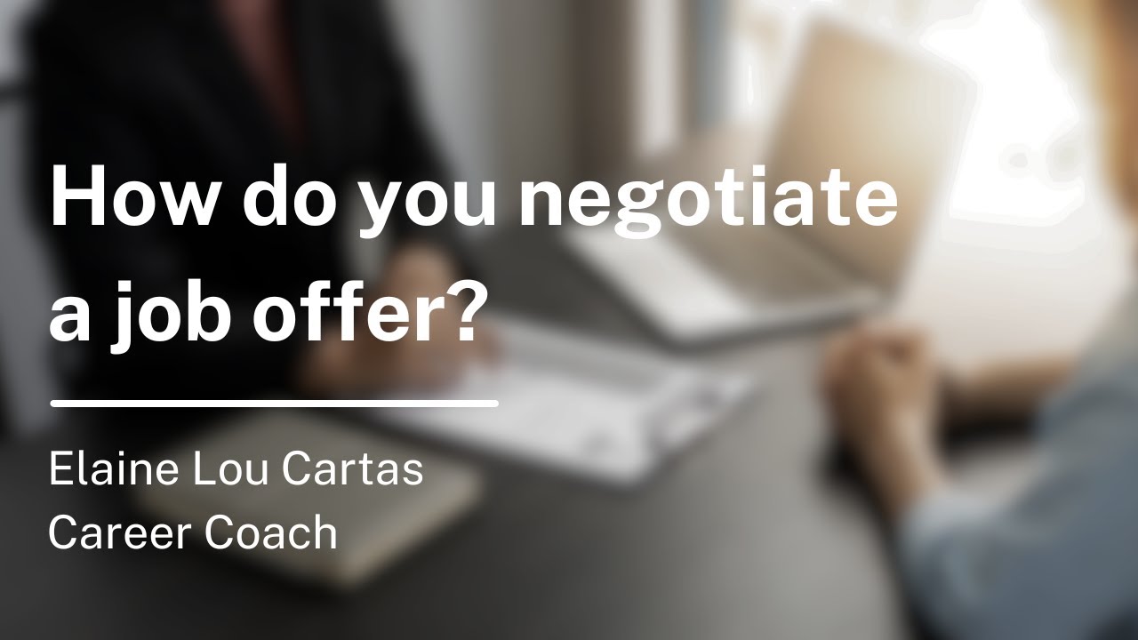 How do you negotiate a job offer? - YouTube