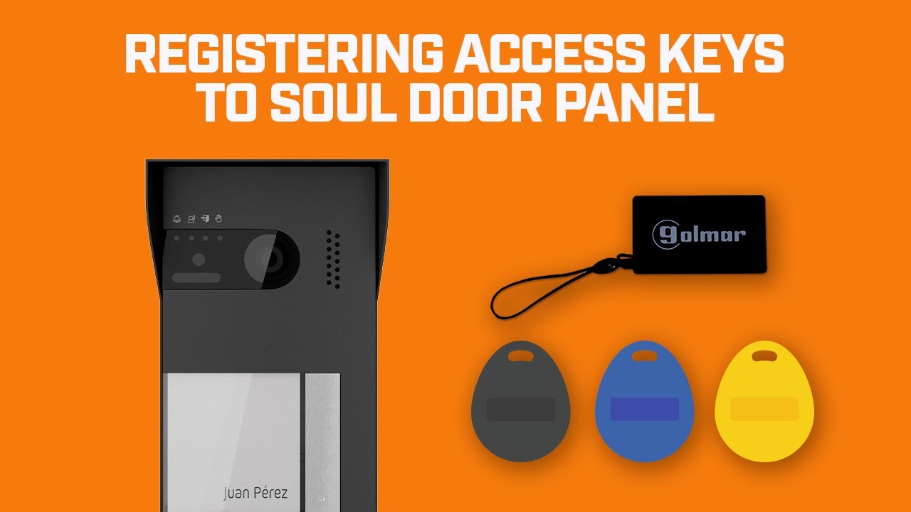 Register access keys to GOLMAR 's SOUL door panel - YouTube