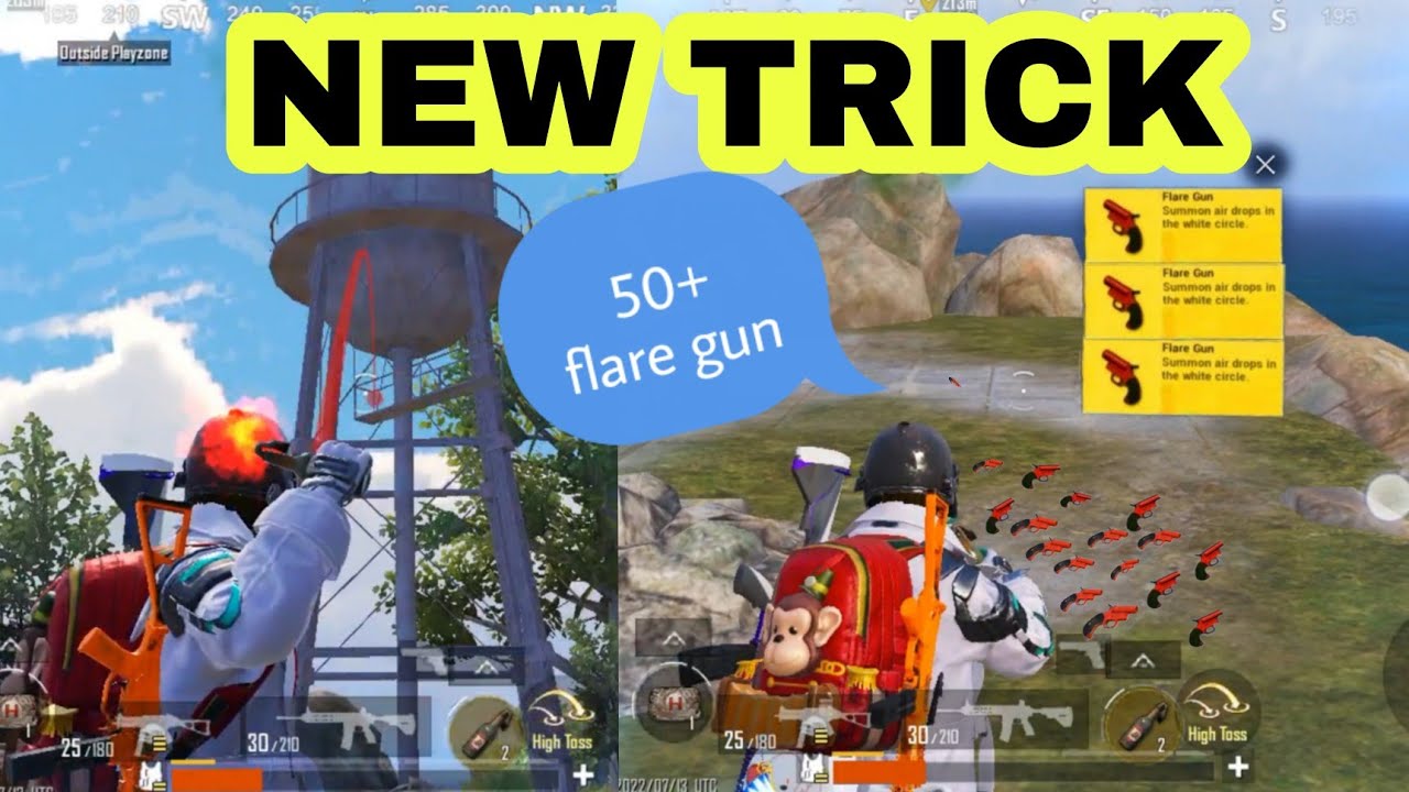 NEW TRICK BGMI | Flare gun location in bgmi | 50+ flare gun location ...