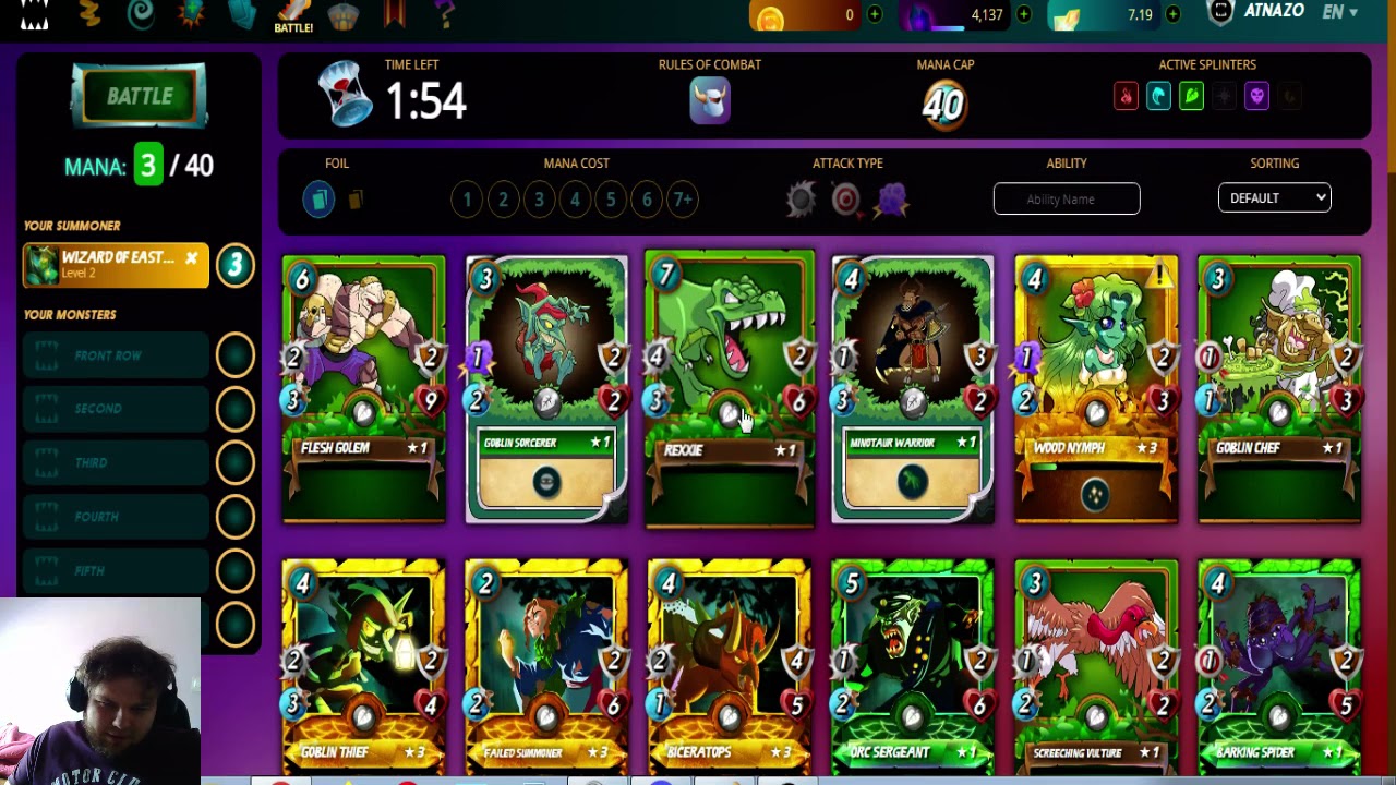 Splinterlands Gameplay - Daily quest without neutral monsters - YouTube