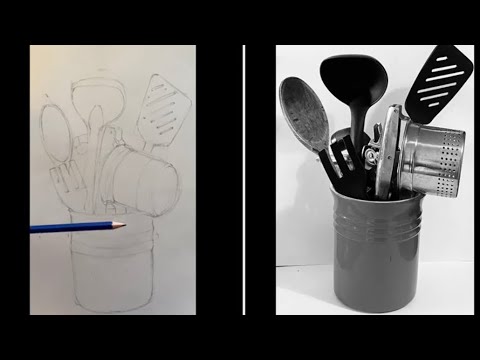How to draw objects in proportion [Observational Drawing for beginners ...
