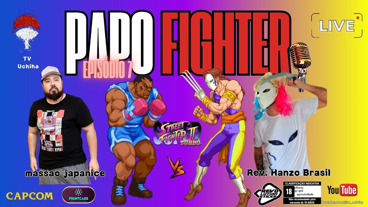 Papo Fighter Episódo 7 - JAPANICE X HANZO BRASIL Super Street Fighter 2 ...