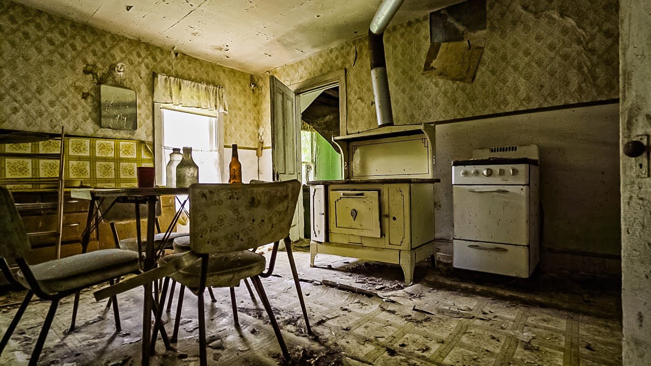 Inside Abandoned House Kitchen