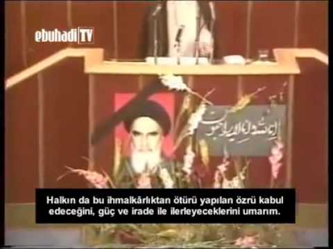 Ayetullah Seyyid Ali Hamanei.imam Humeyni'n Vasiyetini okuyor