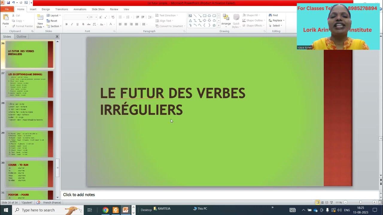 Le Futur (Irrégulier) Leçon -1 - Préparatifs d’un voyage - Jumelage ...