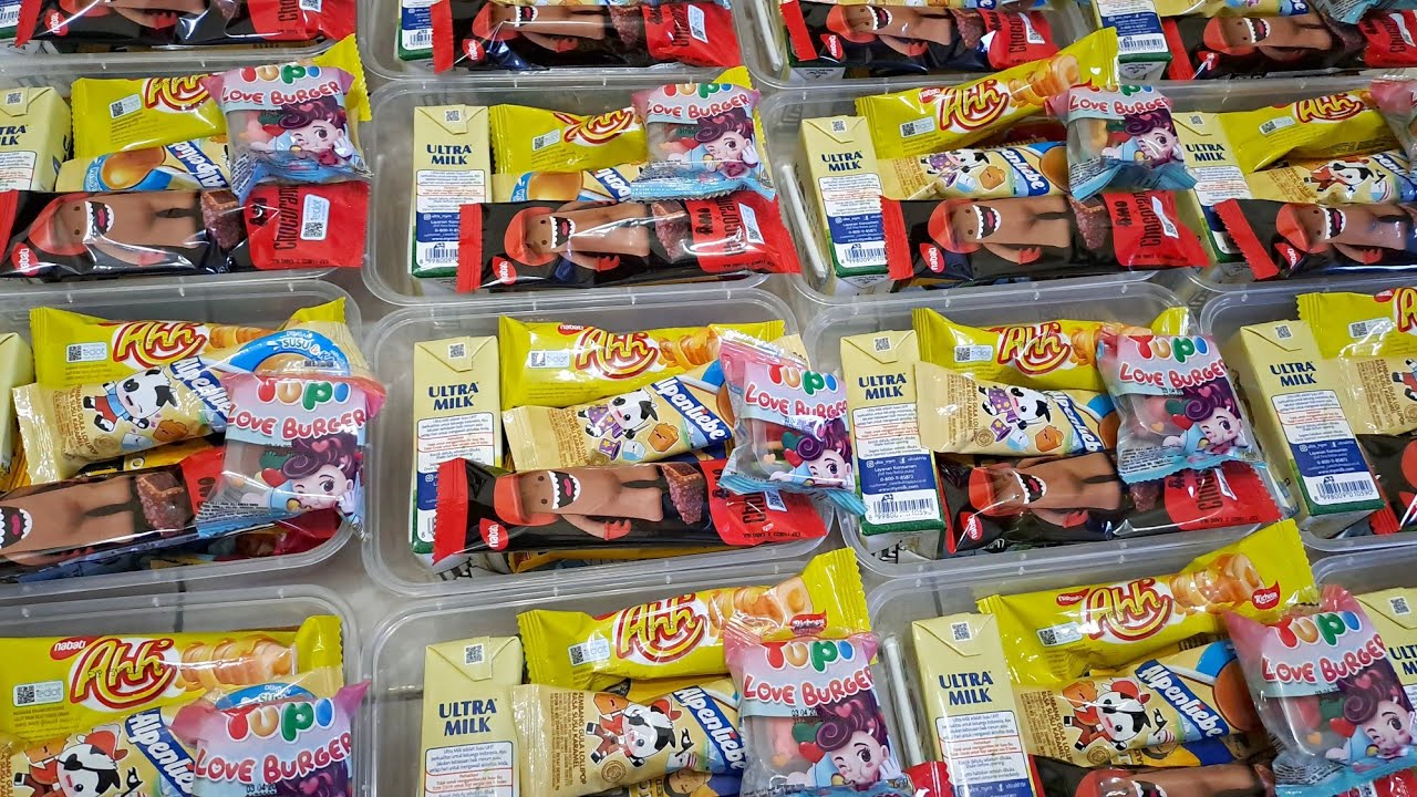 Snack box ultah anak kekinian murah meriah - YouTube