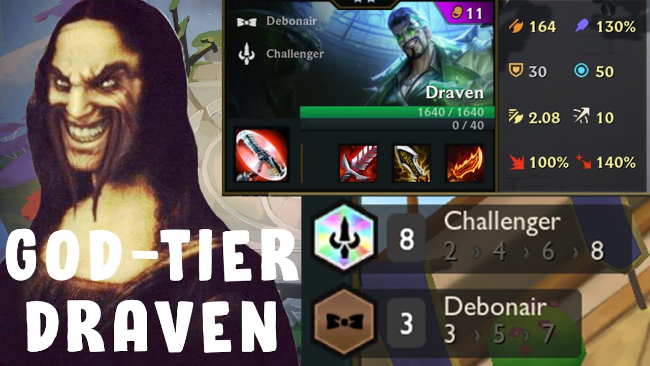 GOD TIER DRAVEN 8 CHALLENGER TFT Full Highlights - YouTube