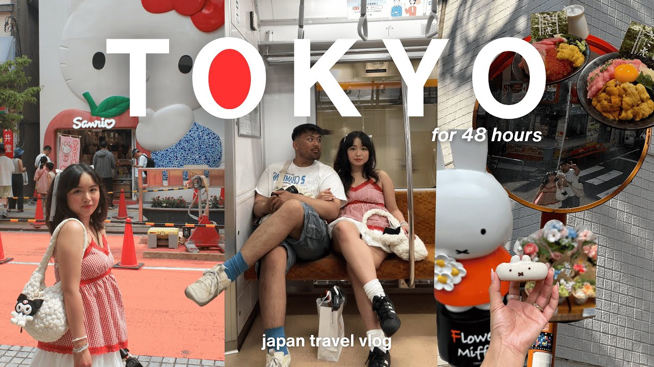 Japan vlog | exploring Tokyo for 48 hours + itinerary, what I eat, cafe ...