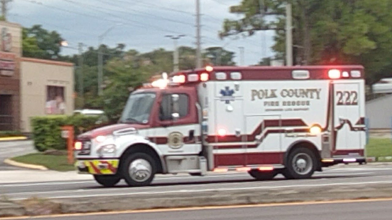 Polk County Fire Rescue Rescue 222 Responding Code 3 (6/19/22) - YouTube