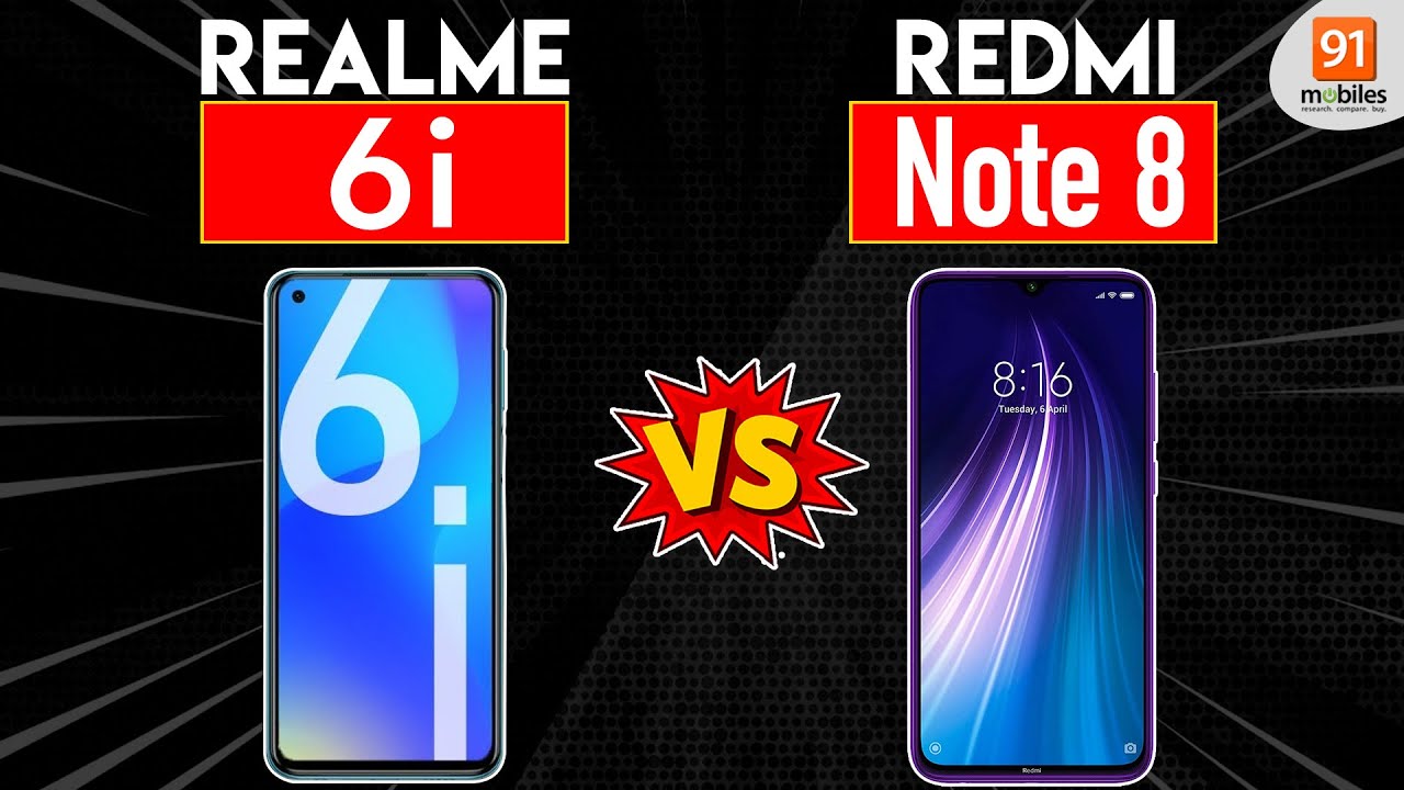 Realmi 6i Vs Xiaomi Redmi Note 8: Comparison overview - YouTube