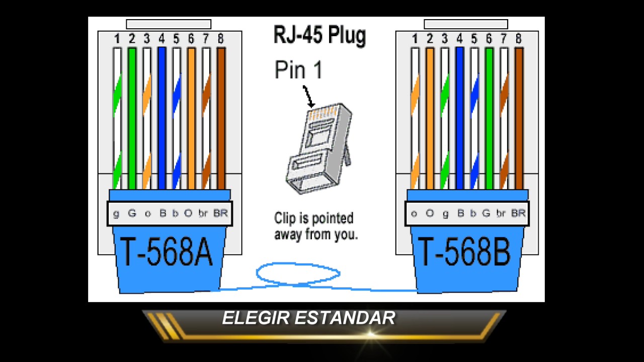Armado y ponchado de cable UTP - YouTube