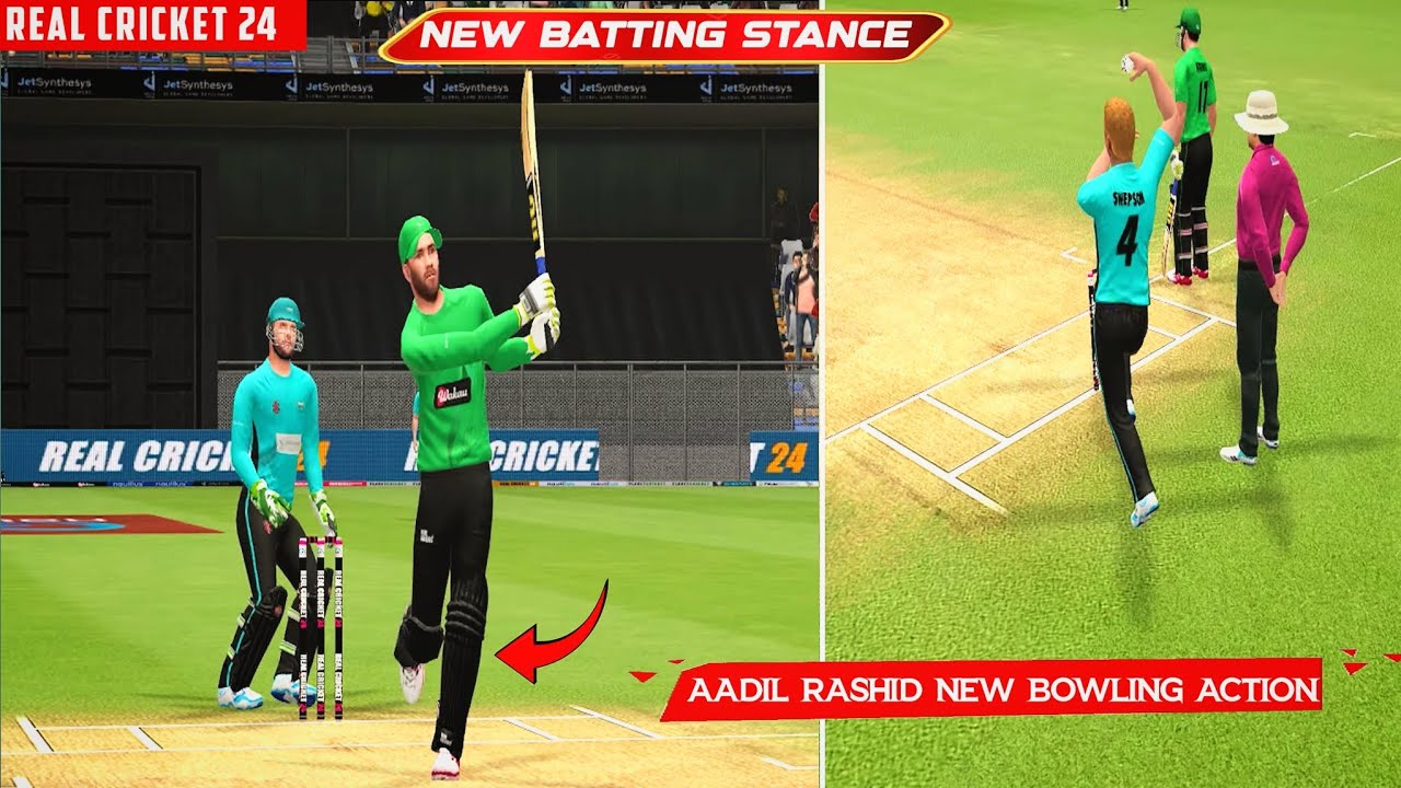 RC24 NEW BATTING STANCE || ADIL RASHID NEW REAL BOWLING ACTION #rc24 # ...