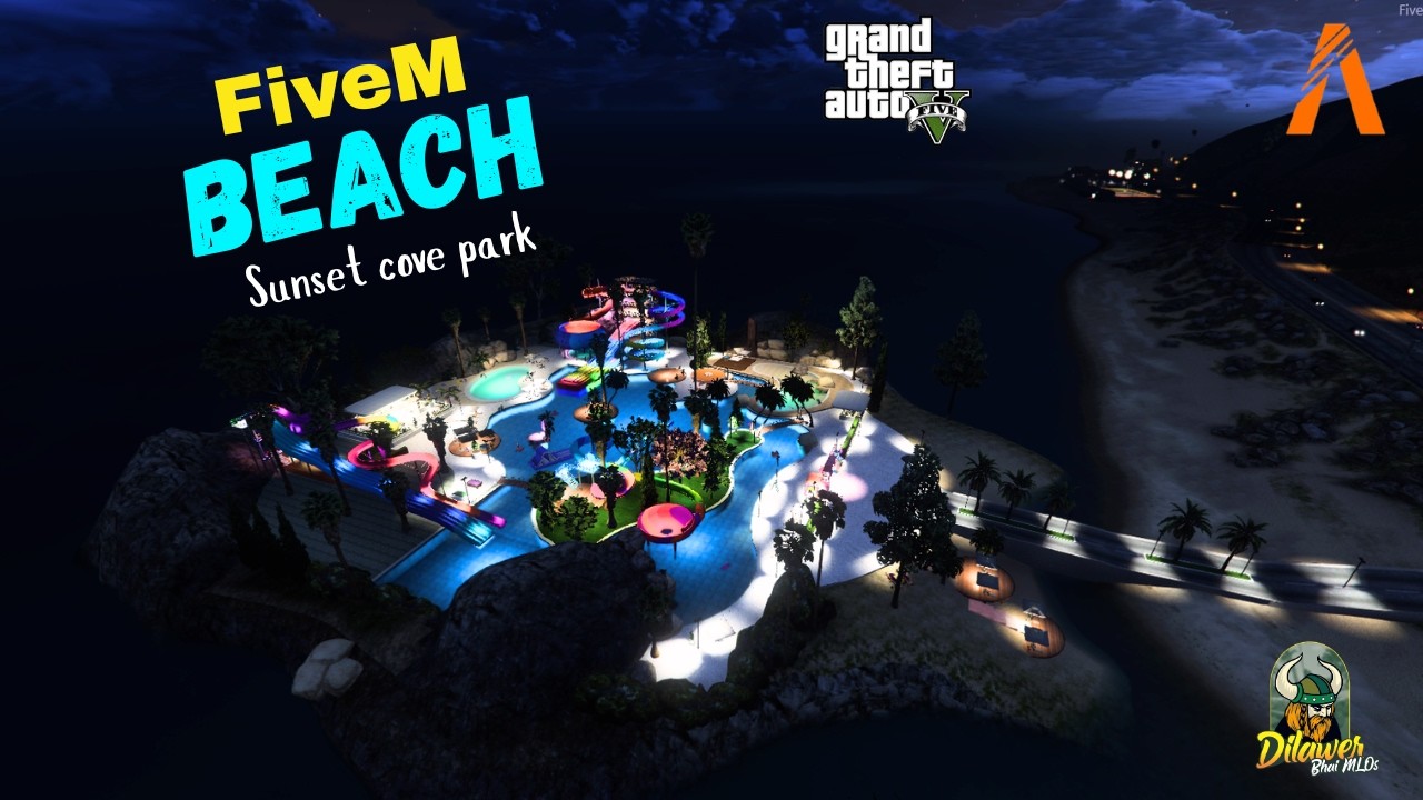 Fivem Beach Sunset Cove Park Millionaire Mansion secret bunker Fivem ...