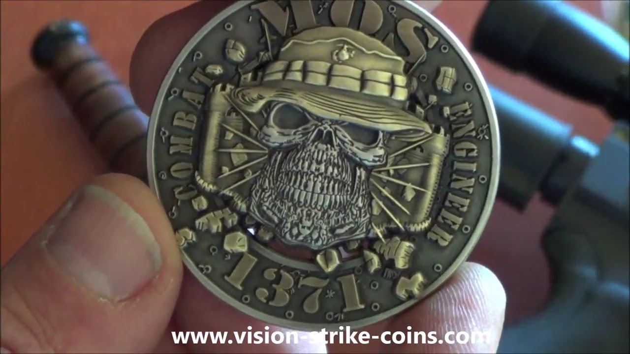 USMC MOS 1371 Combat Engineer Coin from Vision-Strike-Coins.com! - YouTube