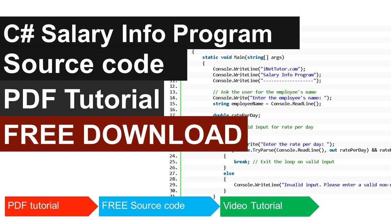 Salary Info Program in C# - YouTube