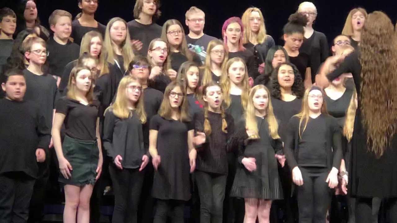 7th Grade Choir singing All Night, All Day arrangement by Greg Gilpin ...