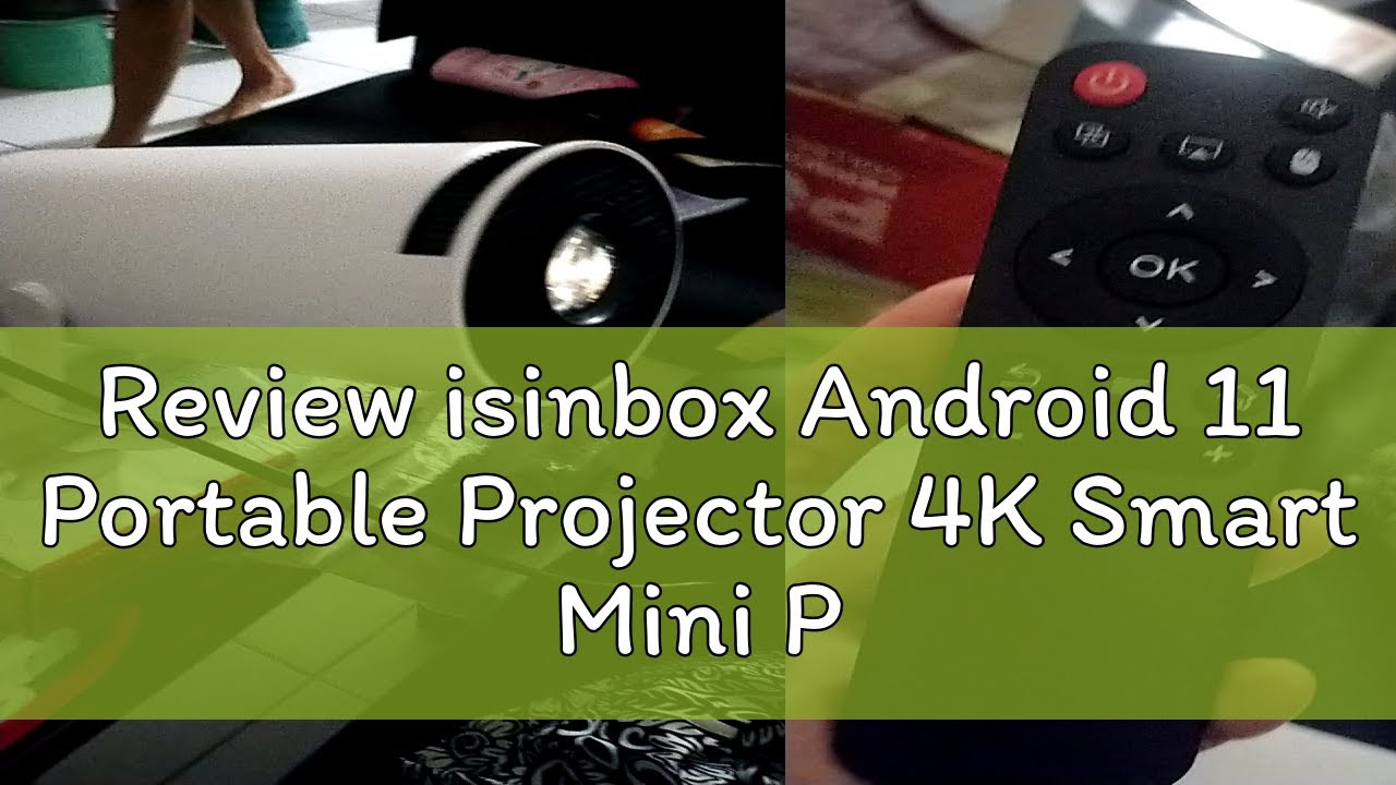 Review isinbox Android 11 Portable Projector 4K Smart Mini Projecter ...