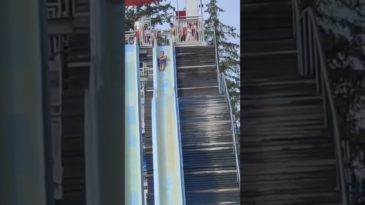 The highest free fall slide..(free fall canon slide) - YouTube